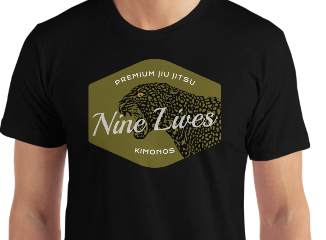 Cheetah Tee - Black – Nine Lives Jiu Jitsu